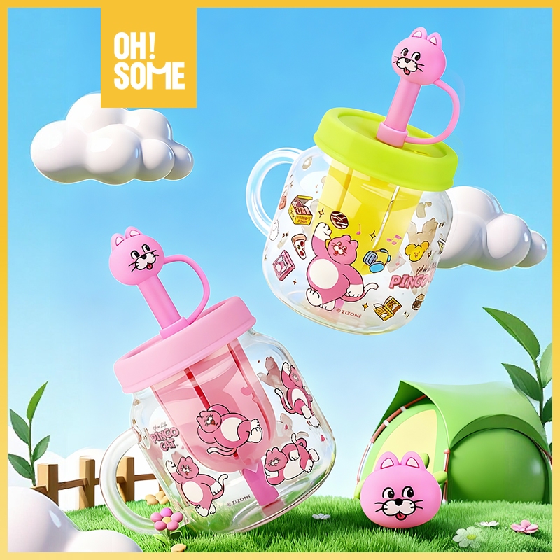Jual [OHSOME x Zizone] - Zizone Solo Corner Glass Straw Cup 580/720ml ...
