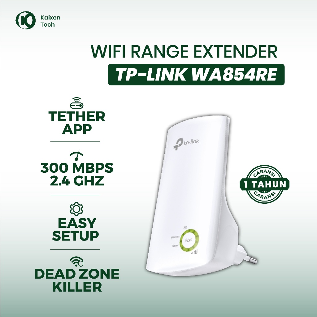 Jual Extender Wi‑Fi 300 Mbps TP Link WA854RE Cakupan Luas untuk ...