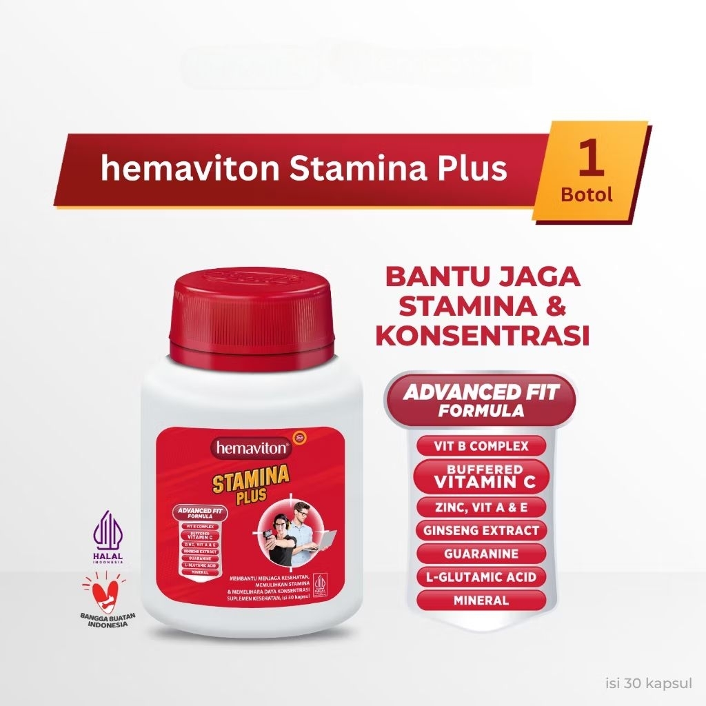 Jual Hemaviton Stamina Plus Multivitamin Botol Isi 30 Kapsul | Shopee ...