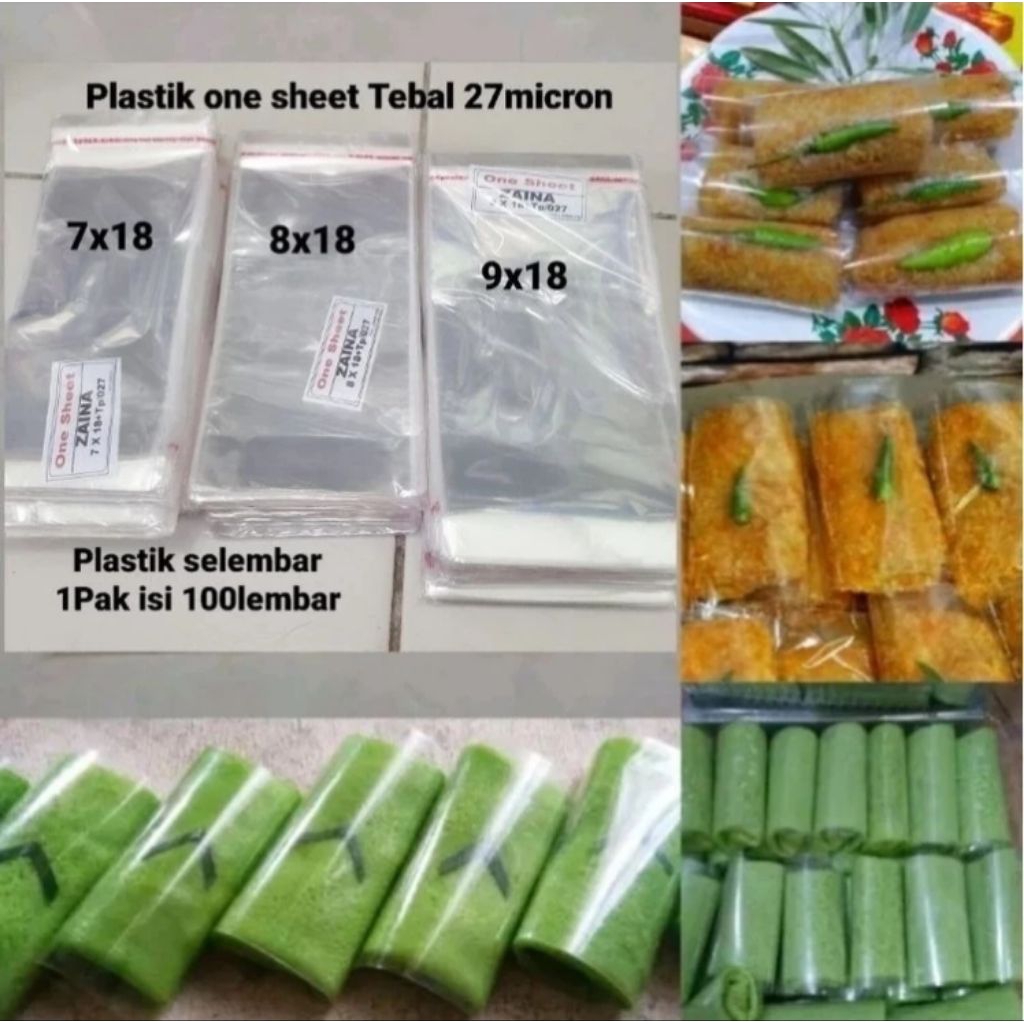 Jual Plastik Opp one sheet/selembar 7x18+lem tebal 24 micron (1 pack ...