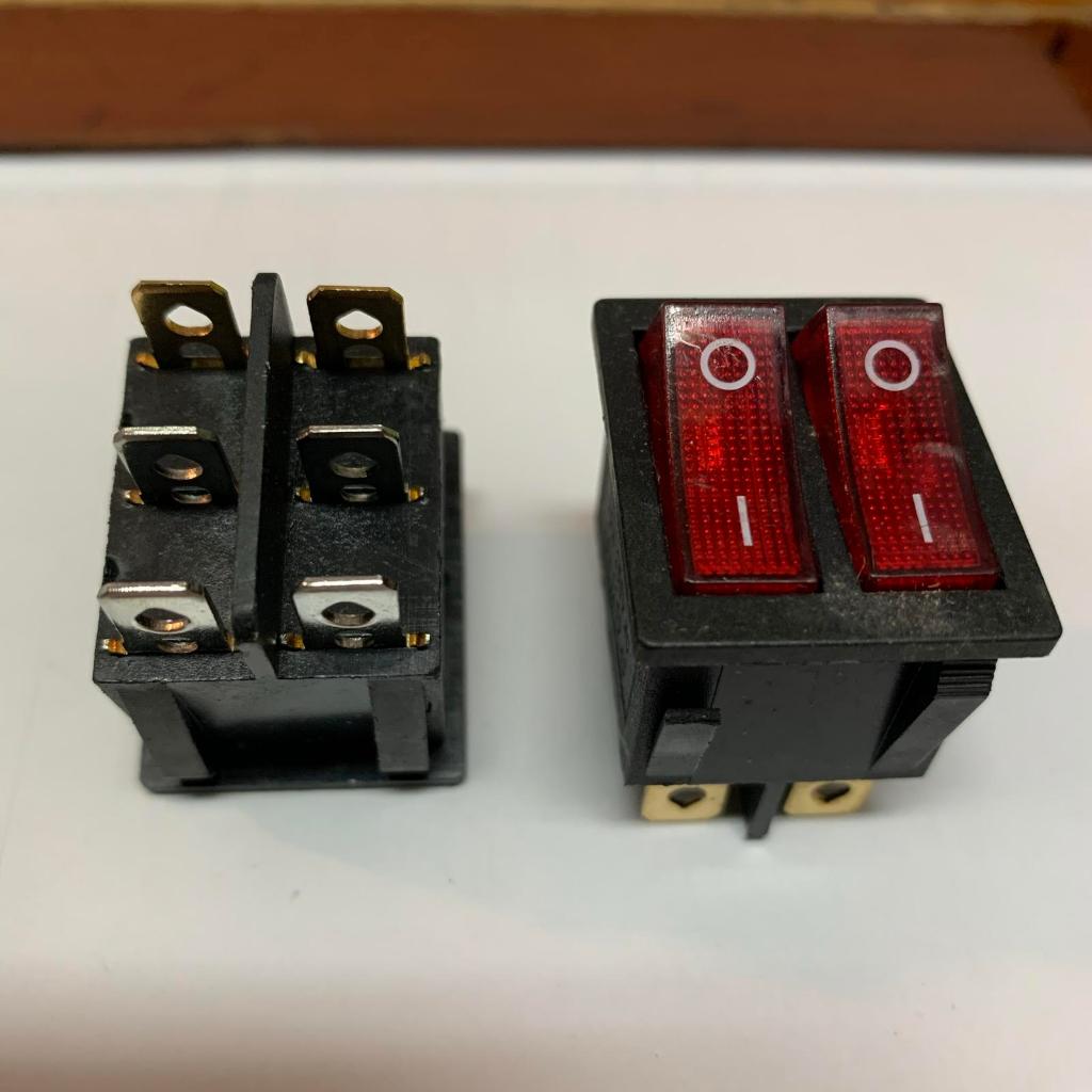 Jual See Saw Switch/saklar toras 6pin 6 pin 6p on off merah double ...