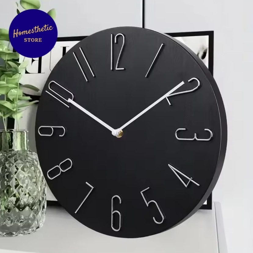Jual Jam Dinding Bulat Quartz Creative Design Model Klasik Minimalis ...