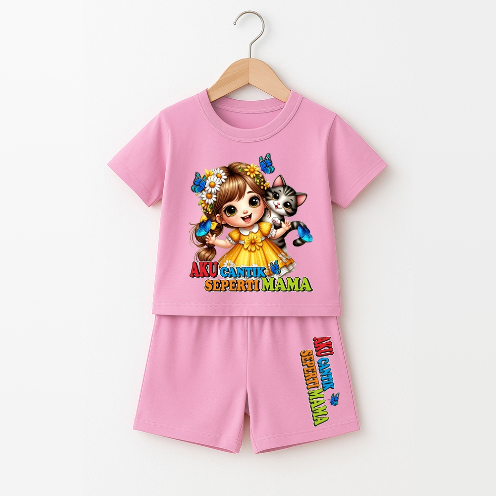 Jual Stelan Anak Gambar Gadis Imut Aku Cantik Seperti Mama Perempuan ...