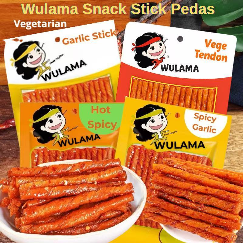 Jual WULAMA psicy stick vegetarian snack 100gr/70gr Halal siap saji ...