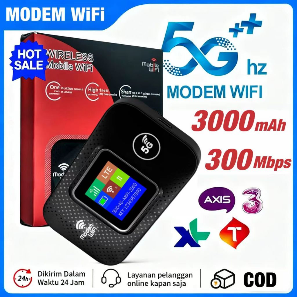 Jual M9S Modem wifi 5g all operator sim card bisa dibawa 300Mbps 4G LTE ...