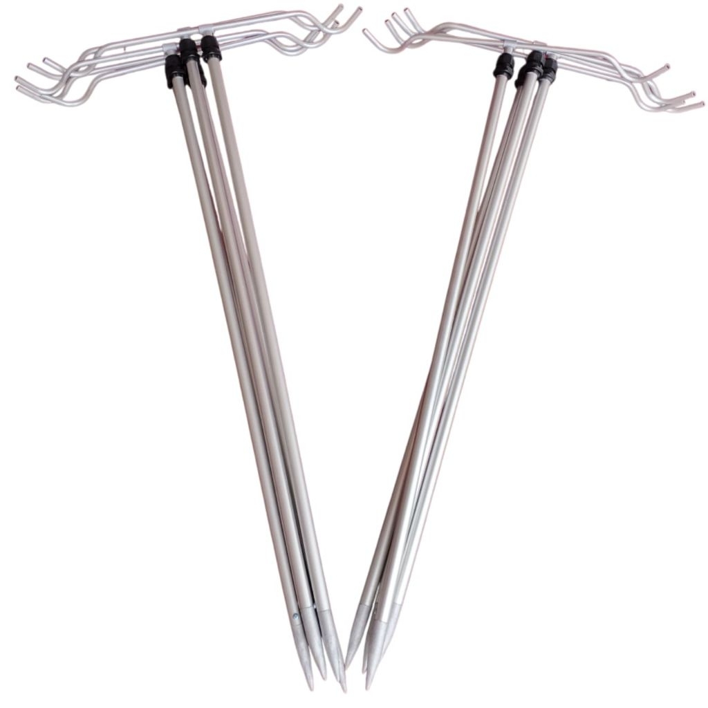 Jual cagak/jagrak tegek joran aluminium tebal panjang 150cm | Shopee ...