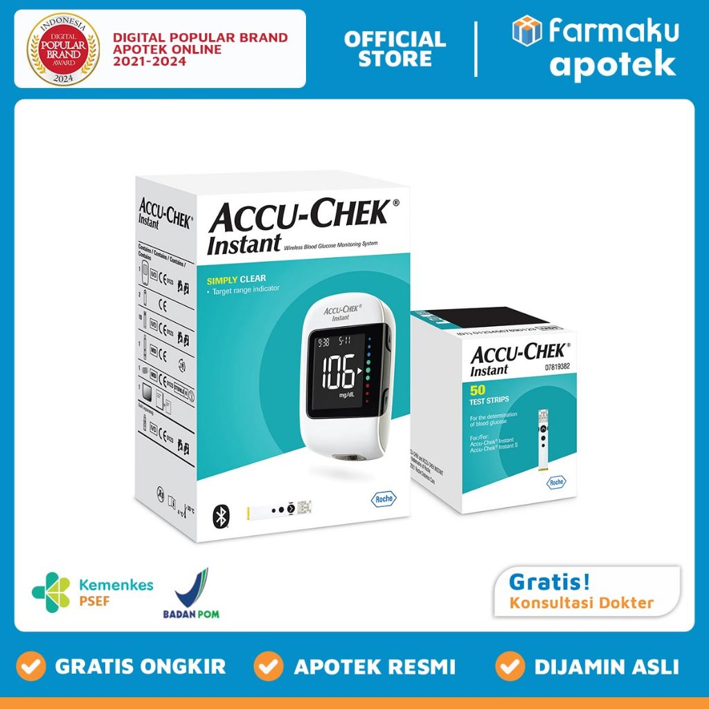 Jual Accu-Chek Instant Pack (Meter + Strip 50S + Pen + Lancet 10S ...