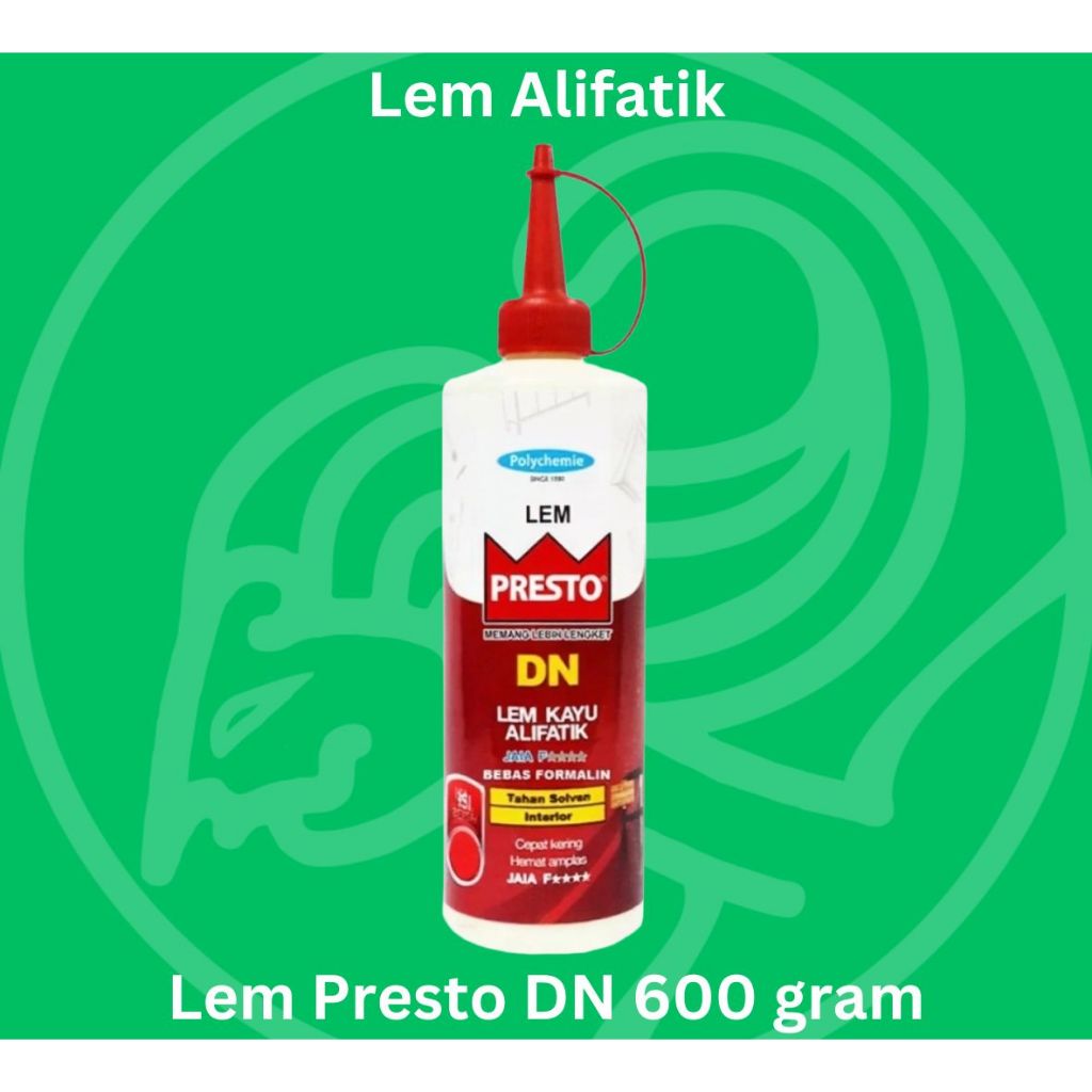 Jual Lem Kayu Presto DN 600gr Lem Kayu Alifatik DN 600 gram Lem Kayu ...