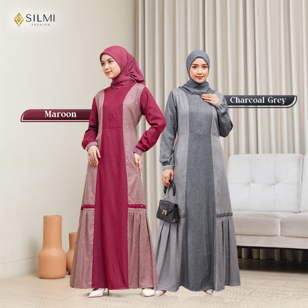 Jual SILMI - Gamis Daily Remaja - Gamis Polos Premium Zarin | Shopee ...