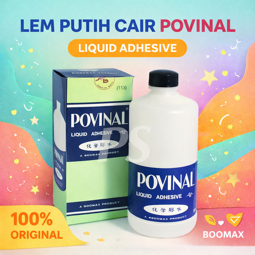 Jual Lem Putih Cair Povinal Liquid Adhesive 500 ml – Lem Serbaguna ...
