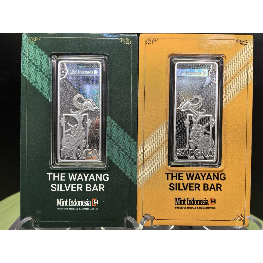 Jual finesilver perak wayang nakula sadewa mint indonesia @100 gr ...