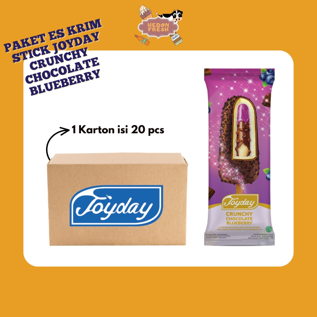 Jual Paket Es Krim Stick Joyday Crunchy Chocolate Blueberry | Shopee ...