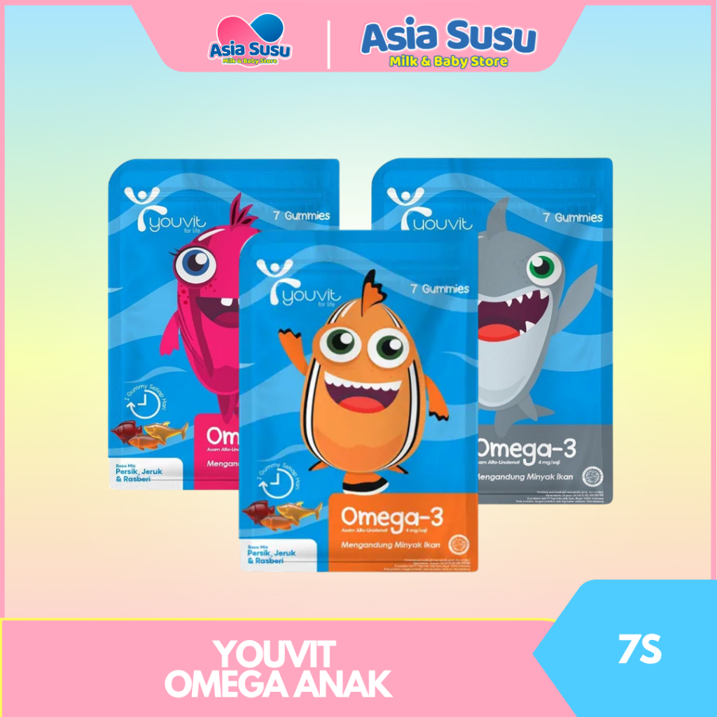 Jual Youvit Omega 3 Anak 7 Hari dengan Minyak Ikan untuk Otak & Mata ...