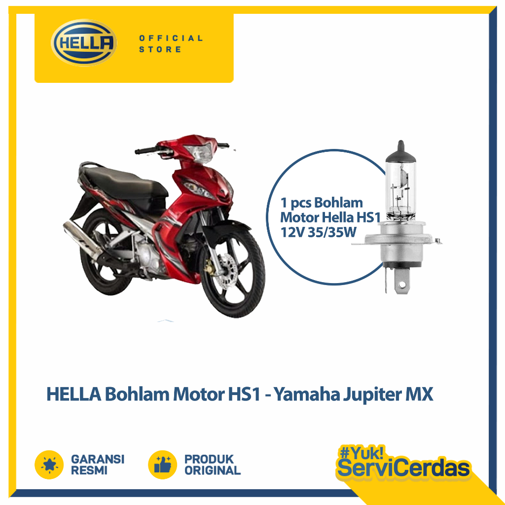 Jual Bohlam Motor Hella Yamaha Jupiter Mx HS1 12V 35/35W PX43T Standard ...