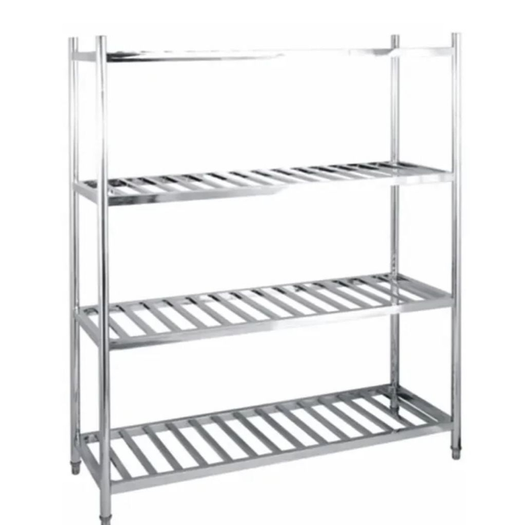 Jual rak peniris dapur MBG stainlees 4 susun equimente dapur MBG ...