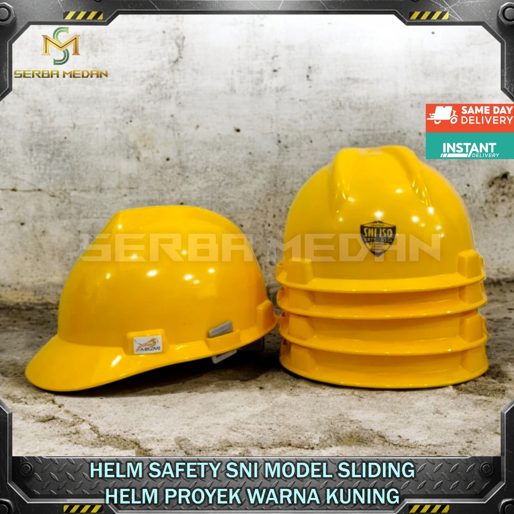 Jual Helm Proyek Warna Kuning Helm Safety Helm Bangunan Helem Proyek ...