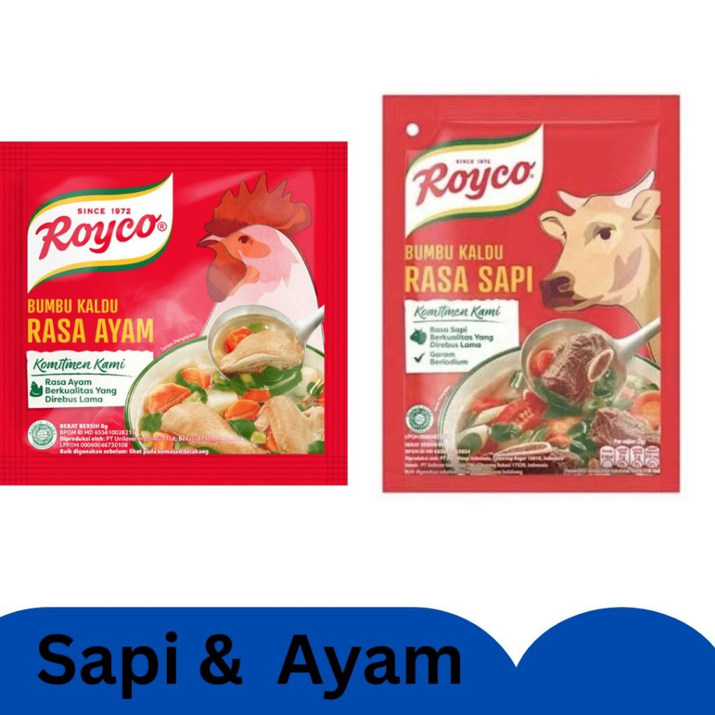 Jual Royco Kaldu Sapi & Ayam – 1 Renceng Isi 12 x 8g - 94g - 220gr ...
