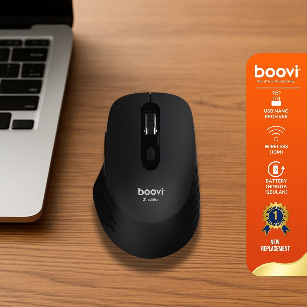 Jual Boovi M320 Wireless Mouse Untuk Windows MacOS - 2.4GHz Desain ...