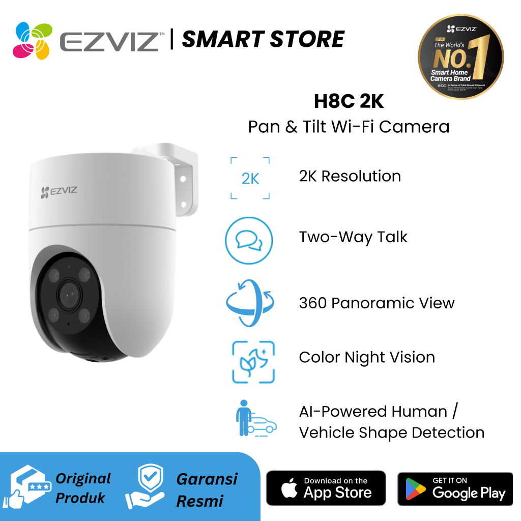 Jual EZVIZ CCTV H8C PRO 3MP PAN & TILT WI-FI CAMERA OUTDOOR | Shopee ...