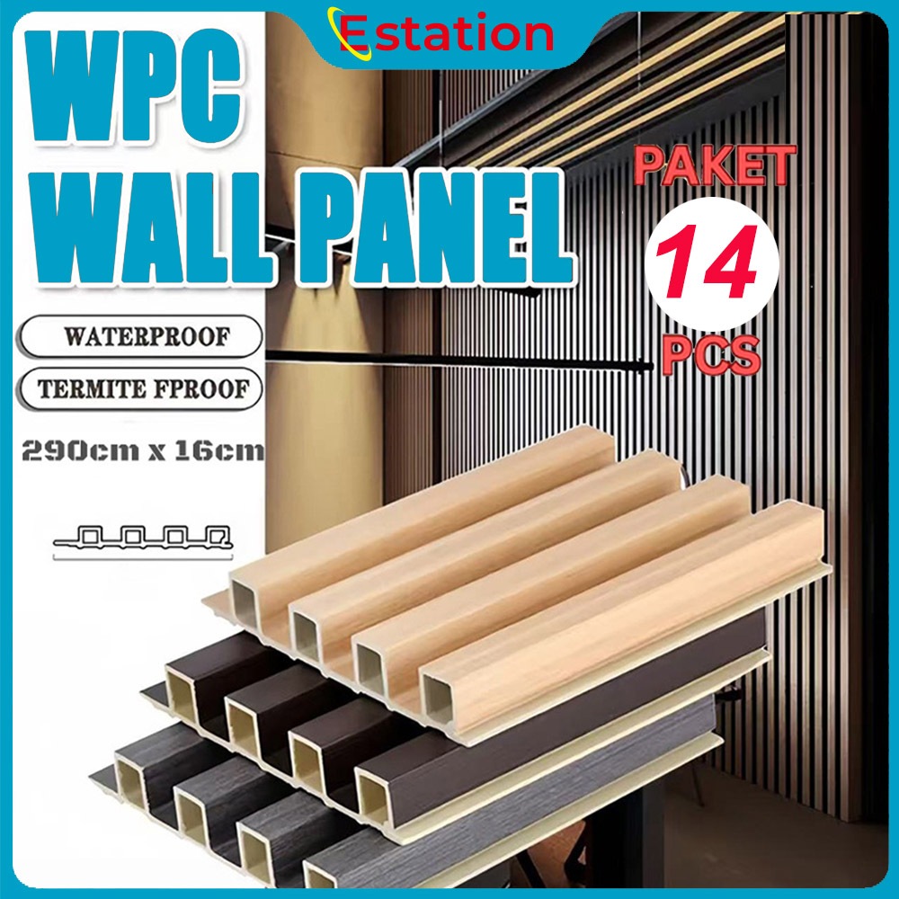 Jual (isi 14 Lembar) WALL WPC WOOD PANEL WALLPANEL WPC PVC KAYU DINDING ...