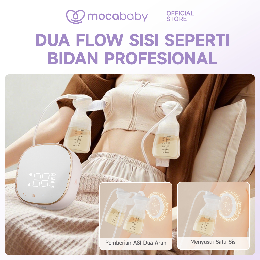 Jual Mocababy Pompa Asi Elektrik Real Bubee Double Botol Breast Pump ...