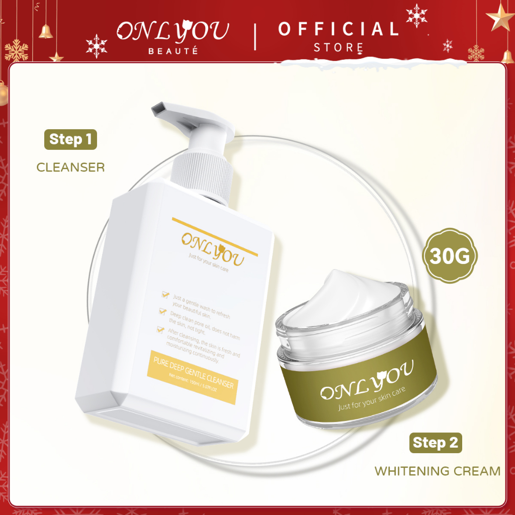 Jual ONLYOU Skincare Paket Whitening essence cream 30g & 5X Amino ...
