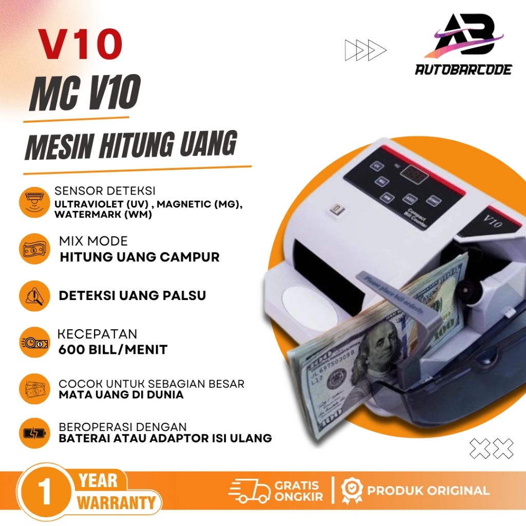 Jual Mesin Penghitung Uang MC V10 Baterai Alat Hitung Uang Money ...