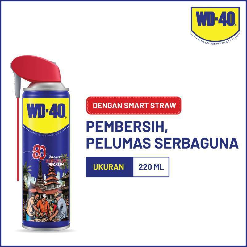 Jual WD-40 WD40 WD 40 Pelumas Anti Karat 220ml (KEMASAN BARU SMART ...