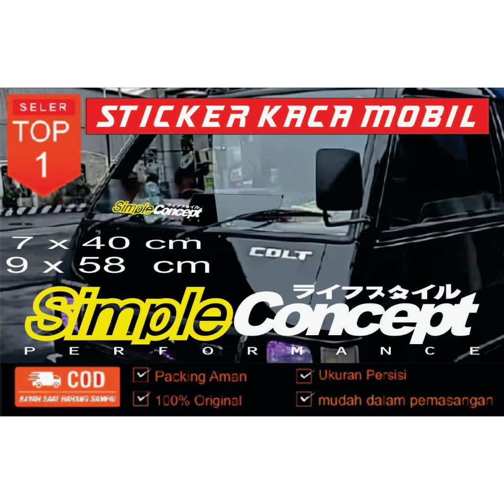 Jual cutting sticker stiker kaca mobil pickup L300 simple concept code ...