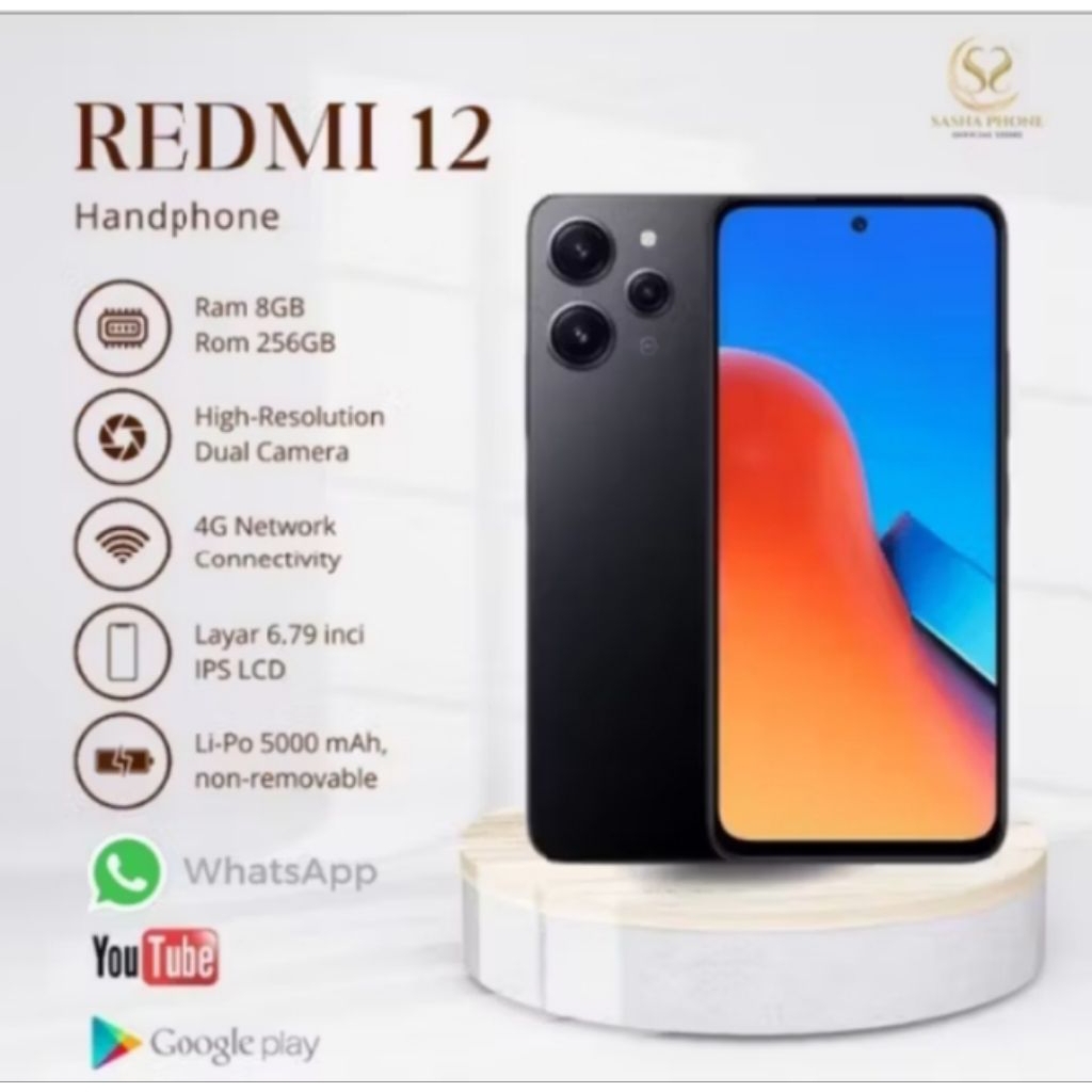 Jual XIAOMI REDMI 12 RAM 8/256 GB FULLSET-GARANSI 1 TAHUN | Shopee ...