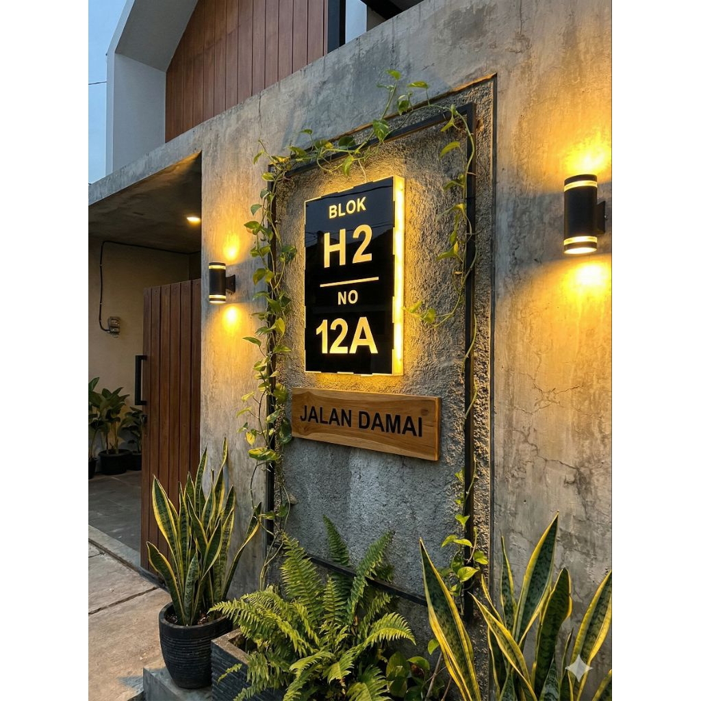 Jual Nomer Rumah Led Box/Neon Box Akrilik/Alamat Rumah Led Outdoor ...