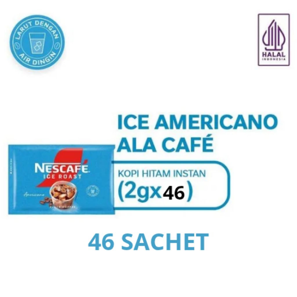 Jual NESCAFE ICE ROAS KOPI AMERICANO KOPI HITAM INSTAN PAKET ISI 46 ...
