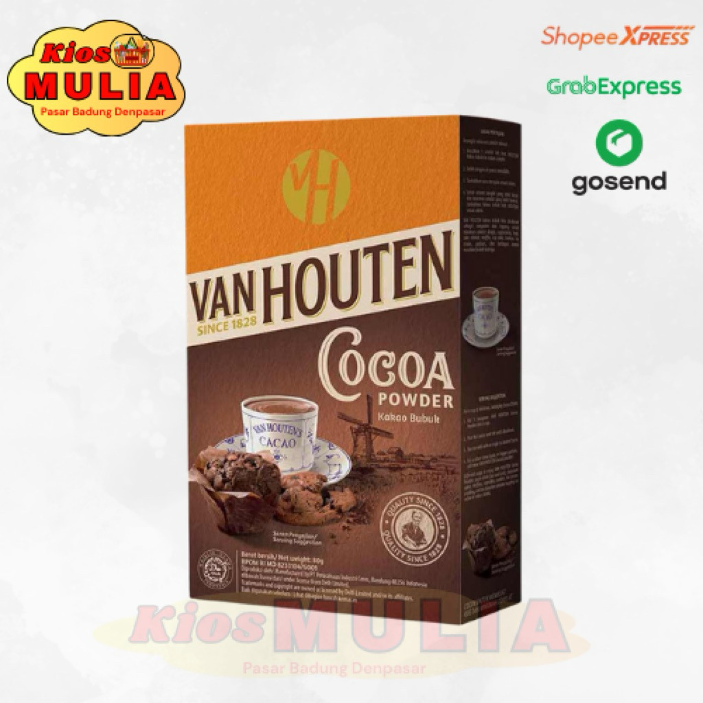 Jual VAN HOUTEN COCOA POWDER BOX 80g | Shopee Indonesia