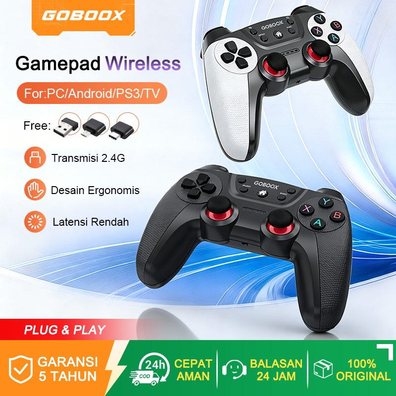 Jual GOBOOX Gamepad Android Wireless 2.4G OTG GamePad Joystick Windows ...