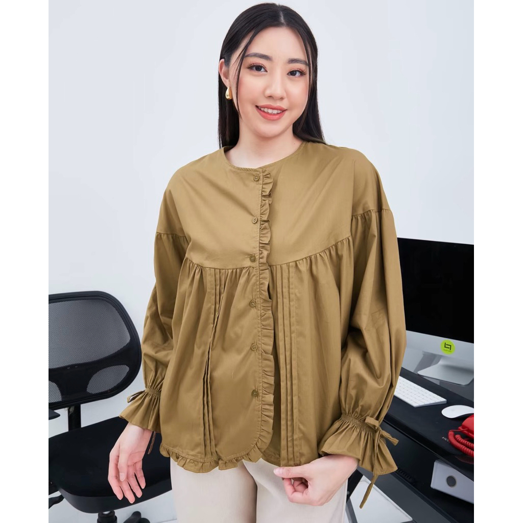 Jual Kemeja CALAYA Kemeja Kantor Kemeja Hangout Bahan Rayon Twill Adem ...