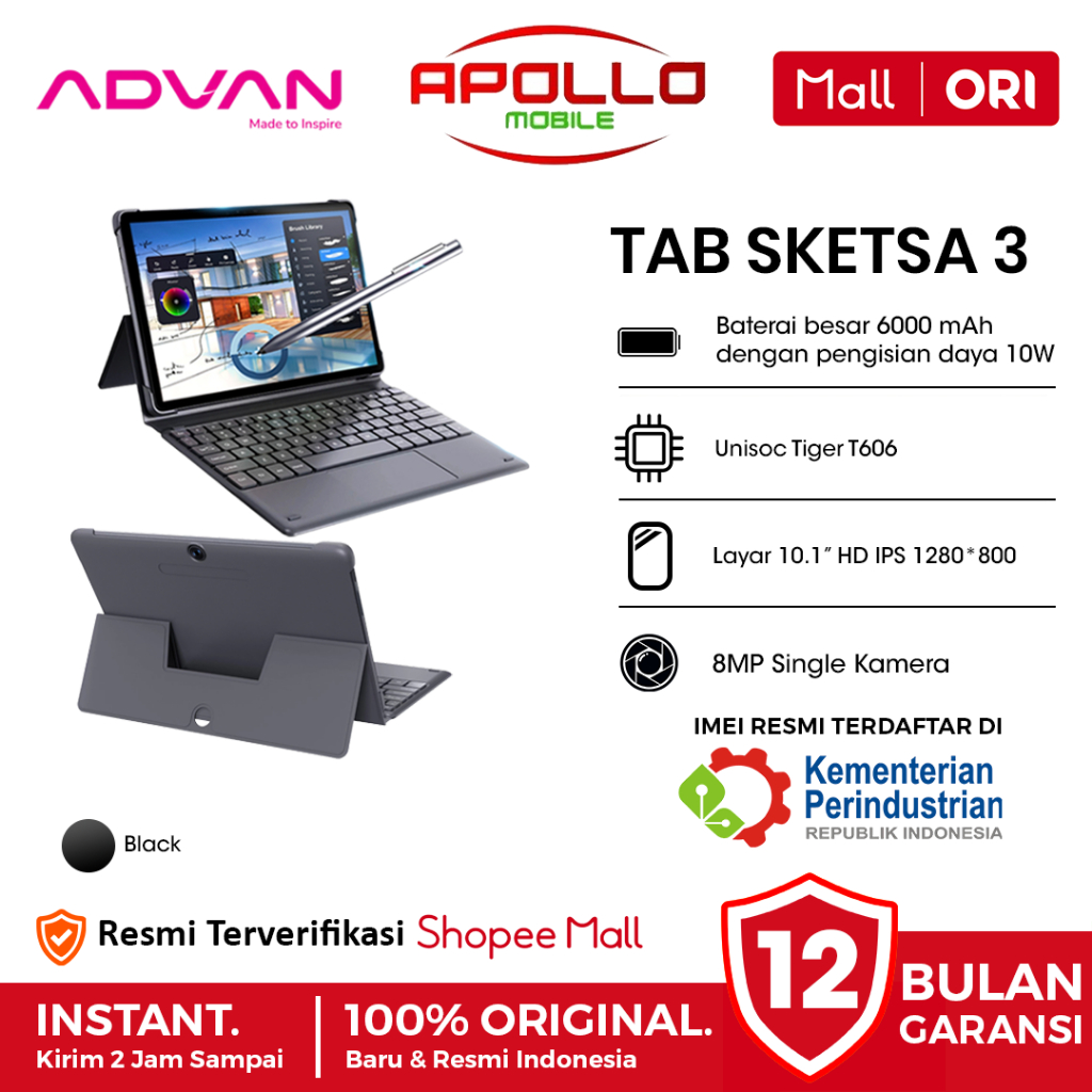 Jual Advan Tab Sketsa 3 [6GB+128GB] - Garansi Resmi 1 Tahun | Shopee ...