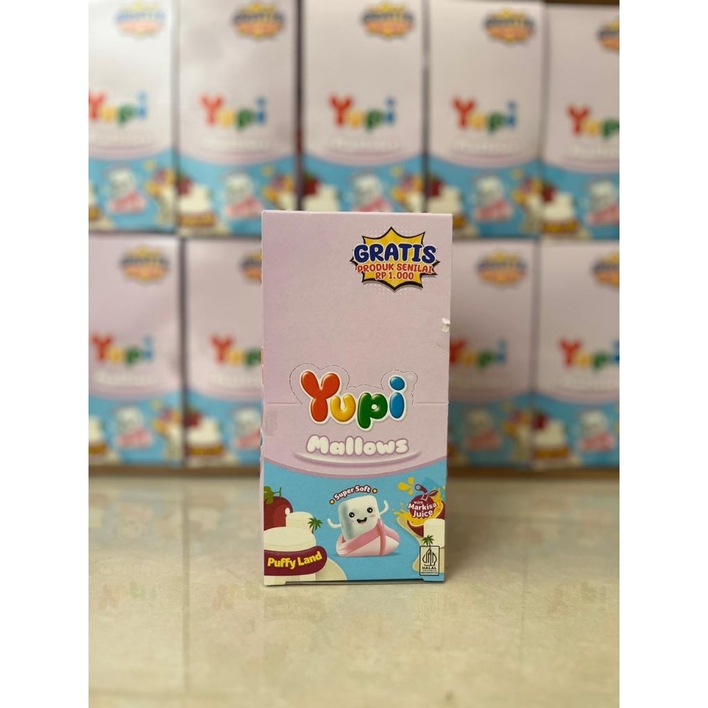Jual Yupi Mallows Puffy Land isi 12 pcs / Yupi Bolicious | Shopee Indonesia