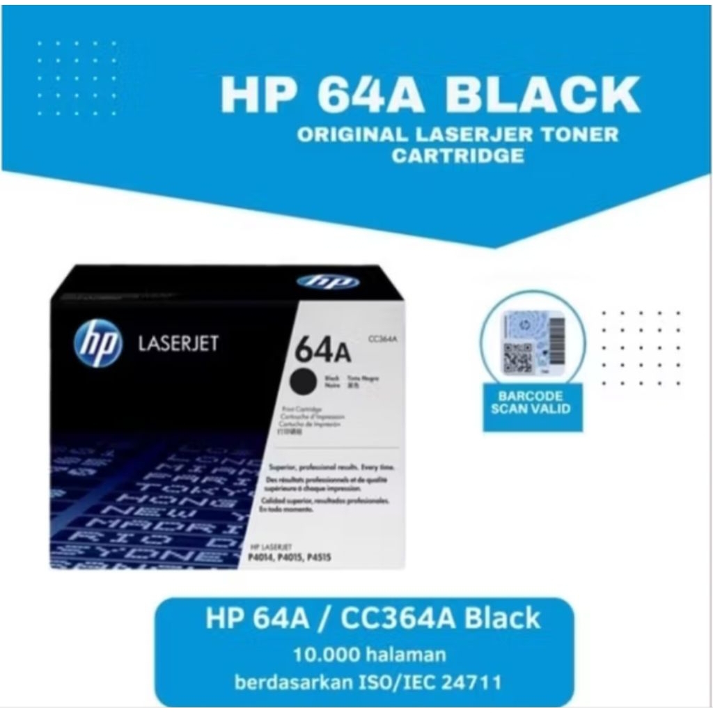 Jual Toner Hp Catridge 64A Black CC364A Original | Shopee Indonesia