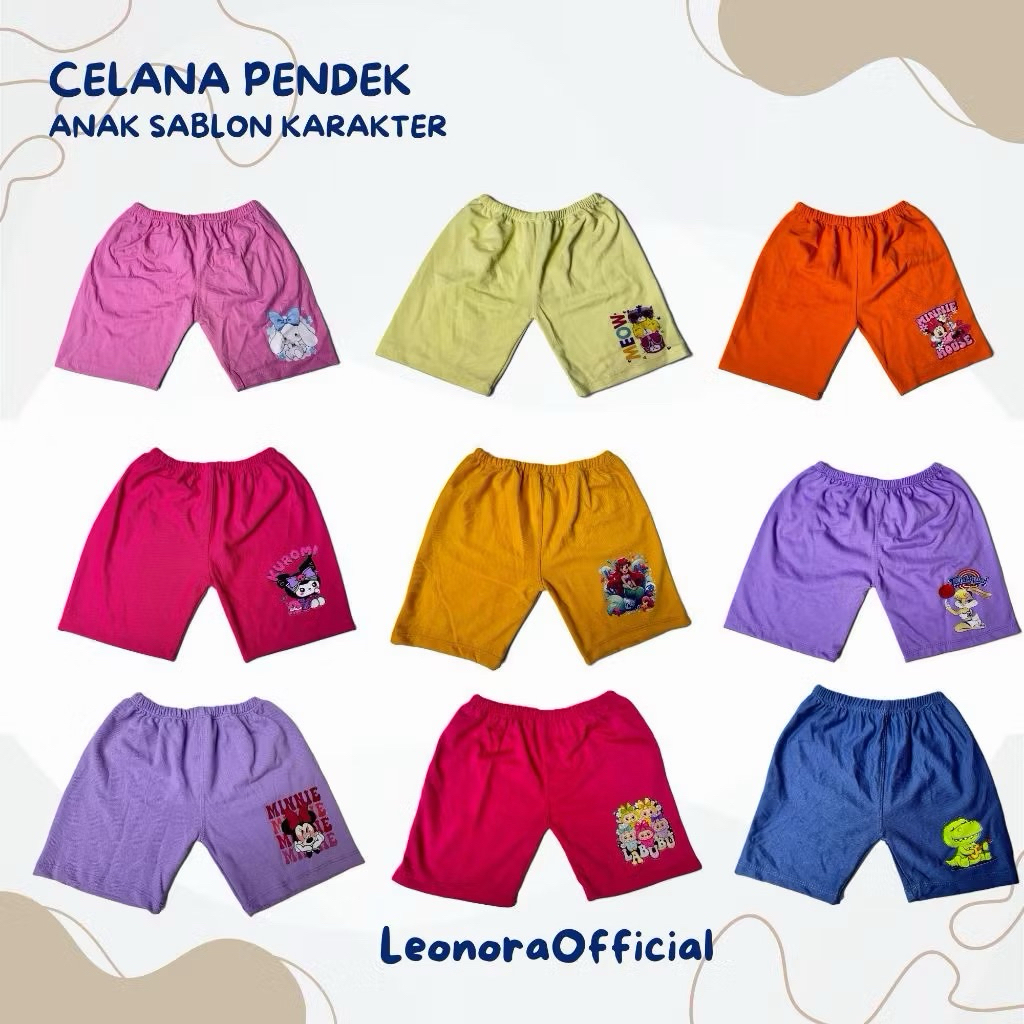 Jual CELANA PENDEK ANAK DENGAN SABLON DAN GAMBAR MENARIK SIZE S M L XL ...