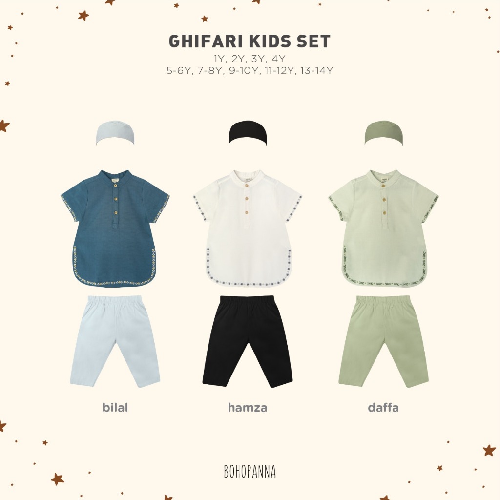 Jual BOHOPANNA - RAYA COLLECTION - GHIFARI KIDS SET - SETELANA ANAK ...
