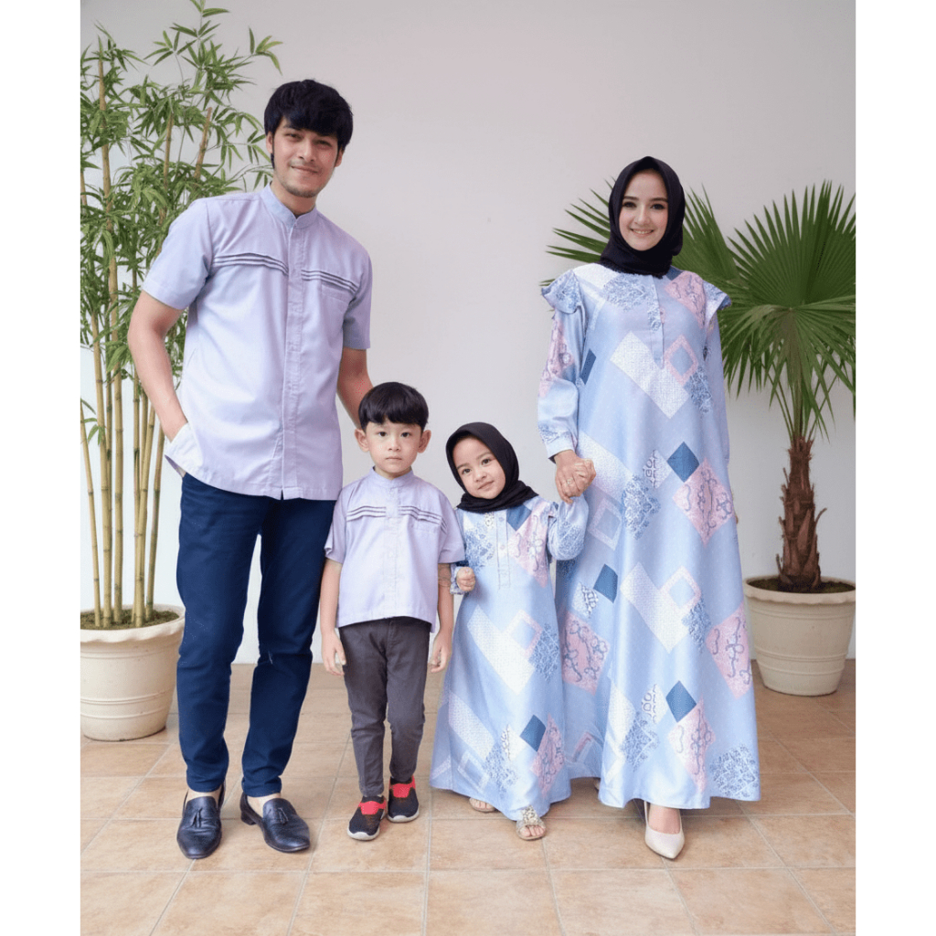 Jual Atheera - Lantana Set Family - Sarimbit Keluarga Warna Blue ...