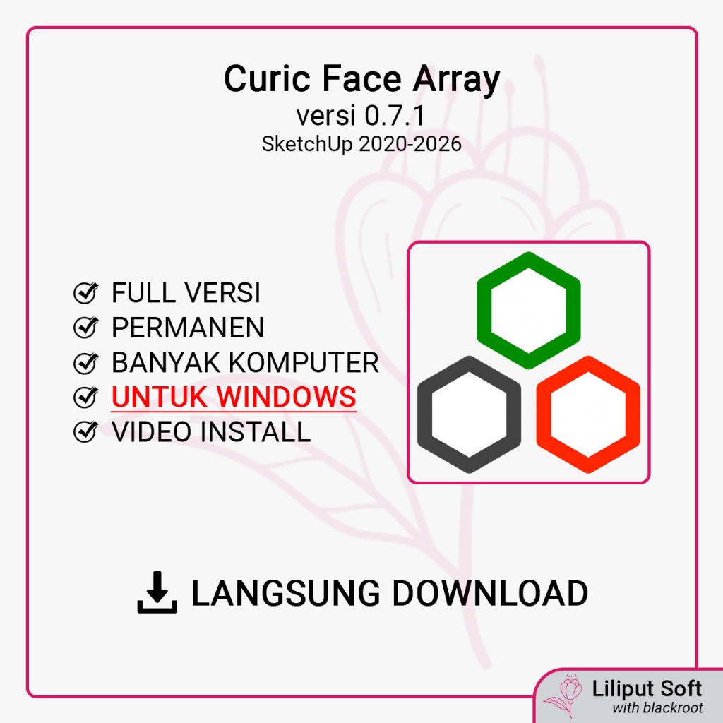 Jual Curic Face Array v0.7.1 Plugin SketchUp Full Versi | Shopee Indonesia
