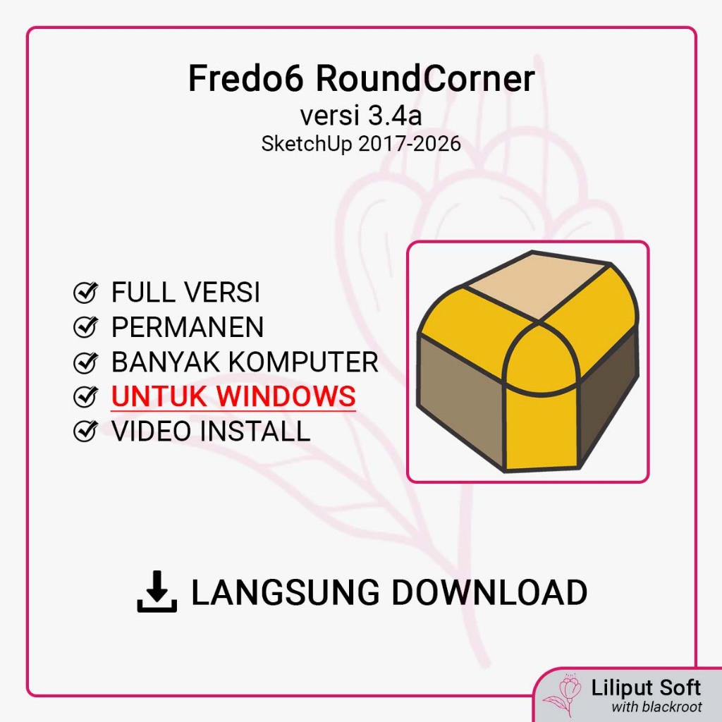 Jual Fredo6 RoundCorner Plugin Sketchup 2017-2026 Full Versi | Shopee ...