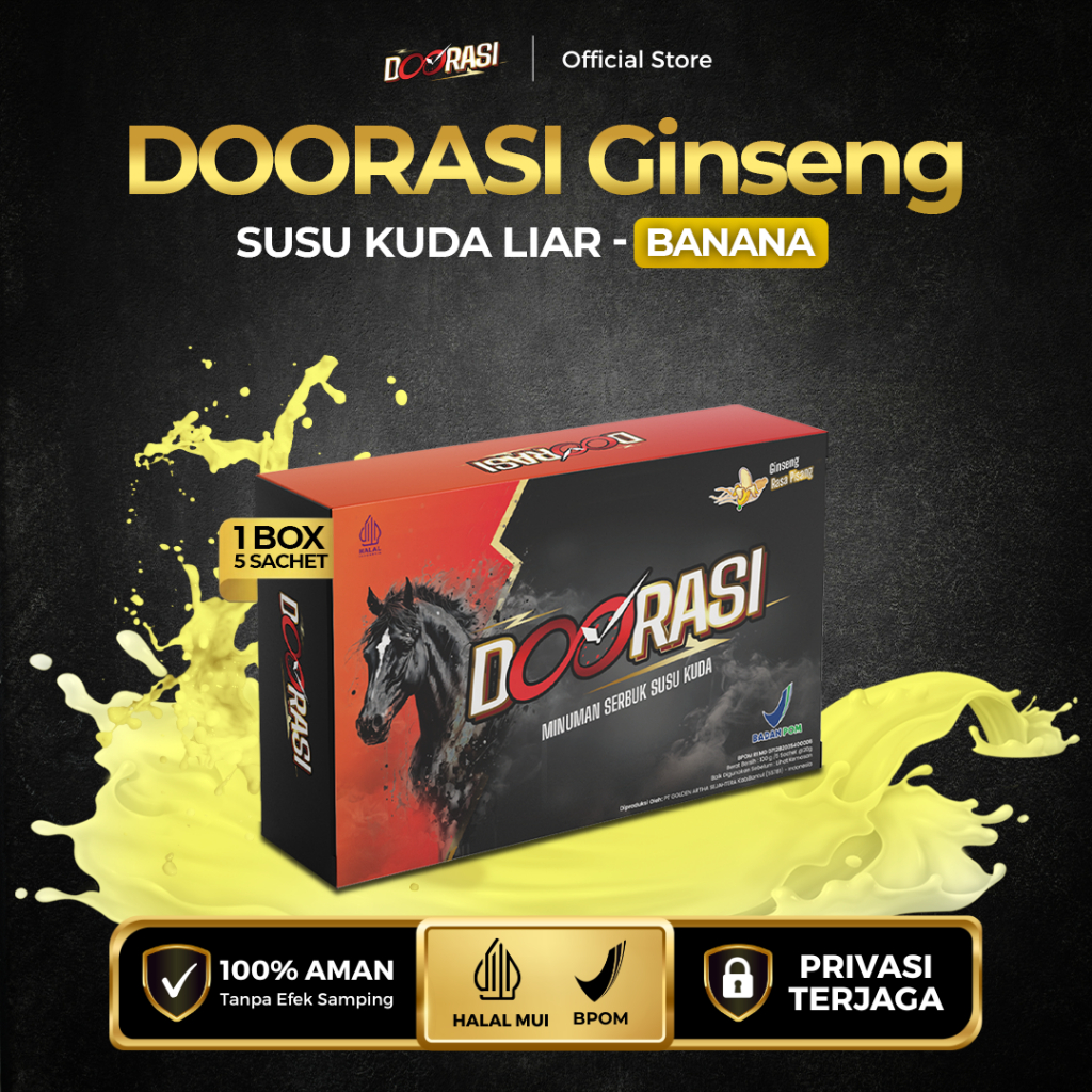 Jual DOORASI - Suplemen Susu Kuda dan Ginseng Botanical PAKET 1 BOX dan ...
