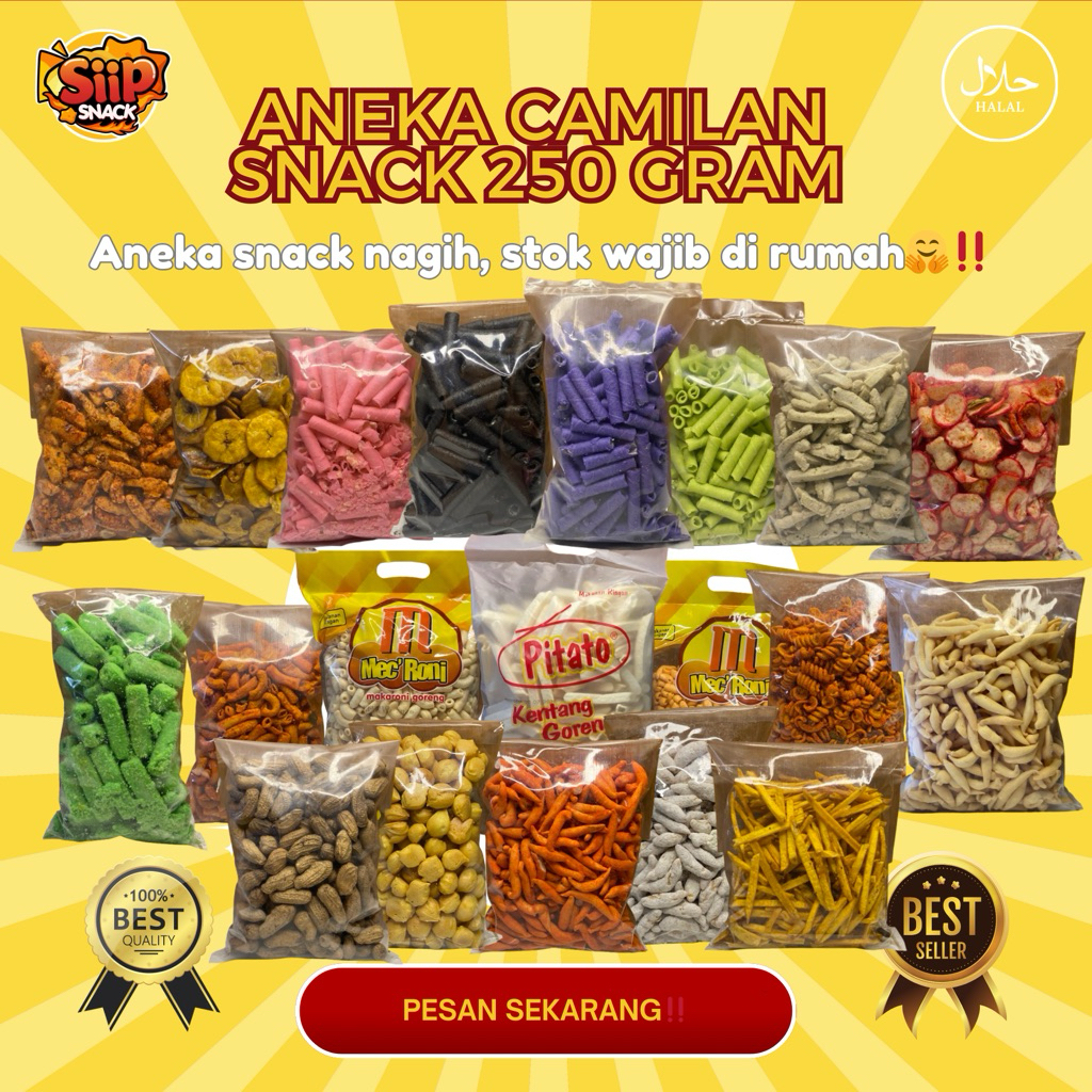 Jual Aneka Camilan Snack 250gr — Makaroni, Basreng, Seblak mix, Pilus ...