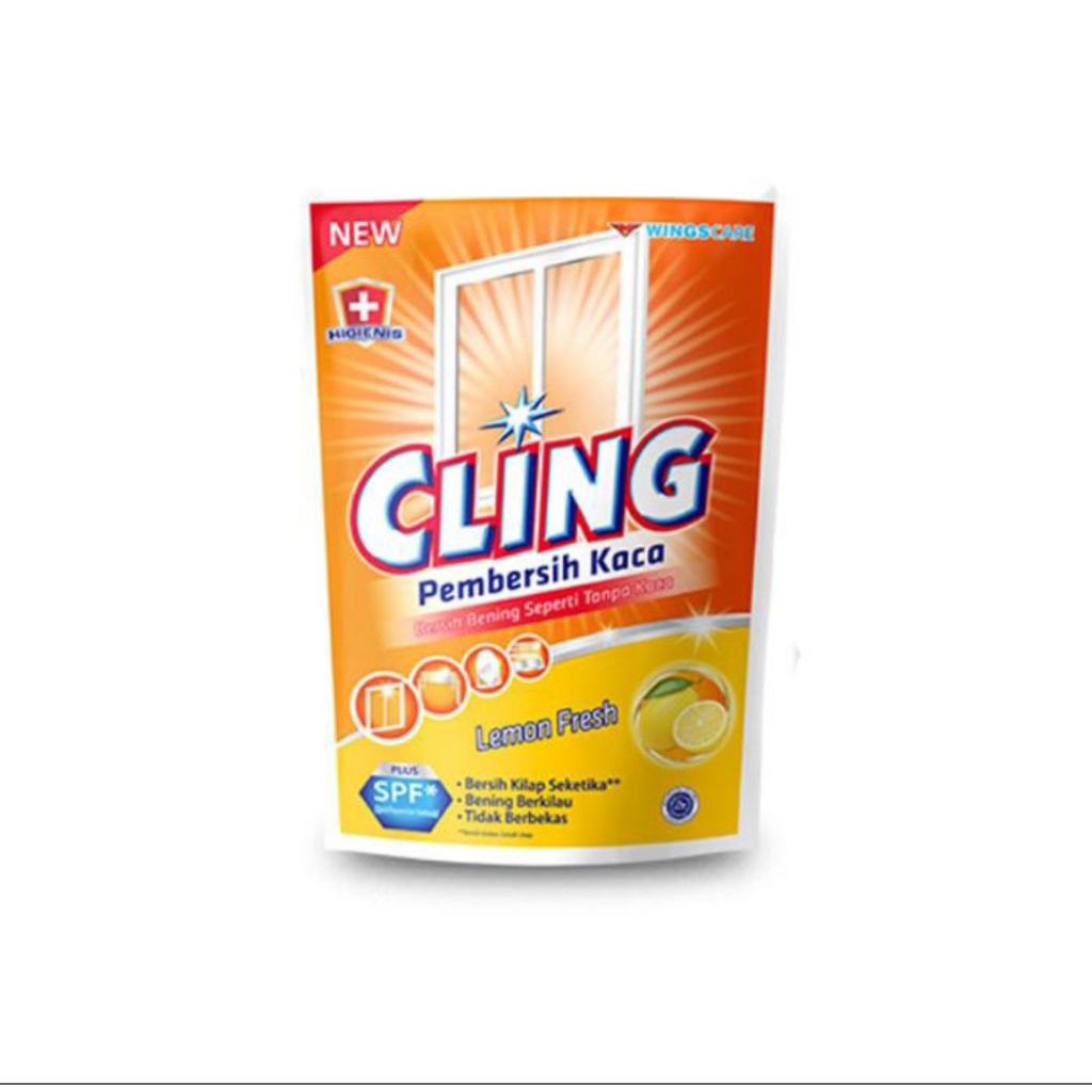 Jual Cling Pembersih Kaca Refill 425 ML Kuning Lemon Fresh Cairan ...