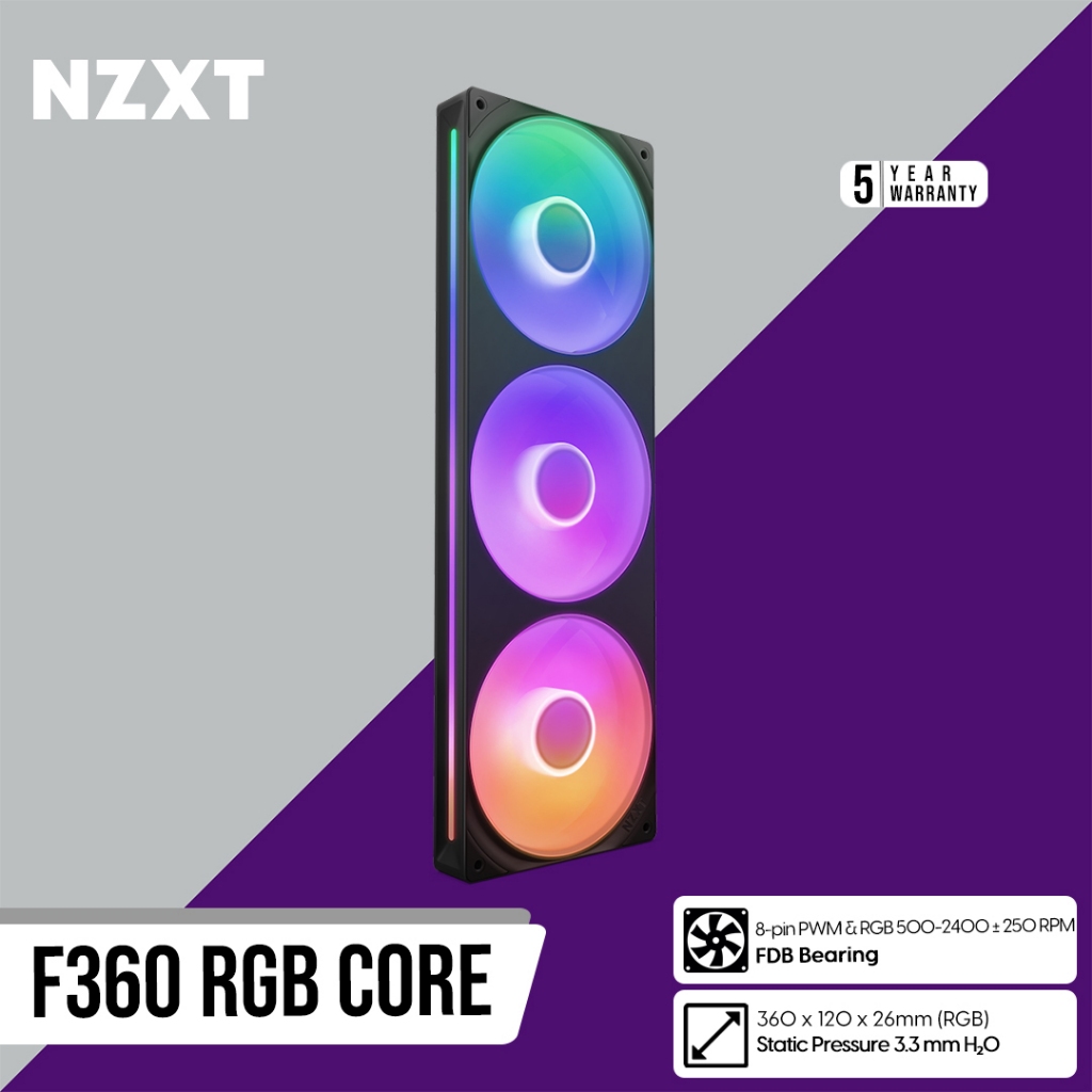 Jual NZXT F360 RGB Core - 360mm Single Frame RGB Fan Unit | Shopee ...