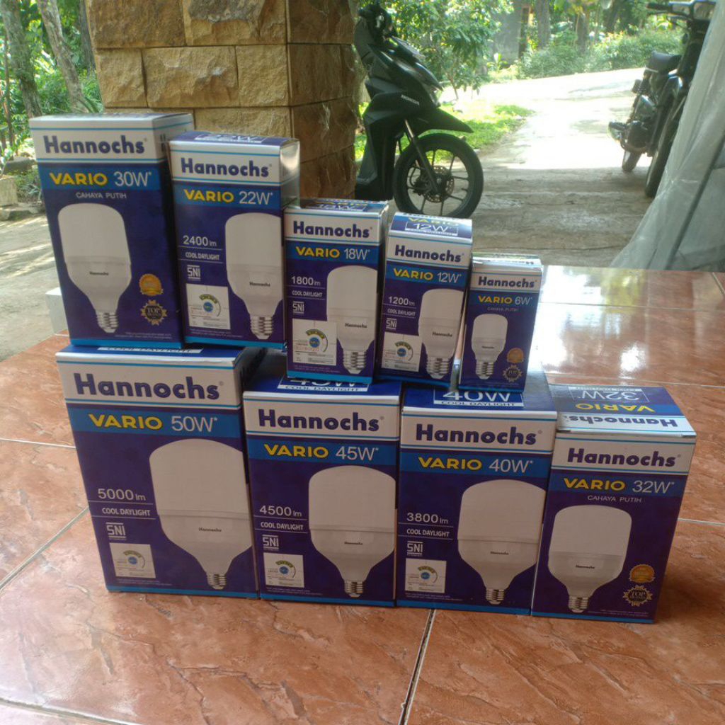 Jual lampu LED hanoc Vario 6w/12w/18w/22w/30w/32w/40w Bohlam kapsul led ...
