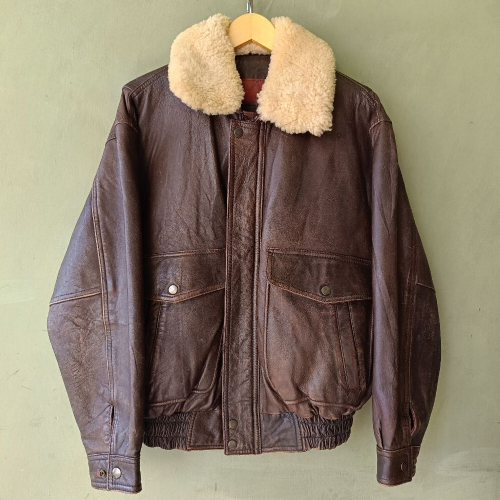 Jual JAKET ROCKY TOP KULIT PILOT VINTAGE JAKET BOMBER PILOT KULIT ...