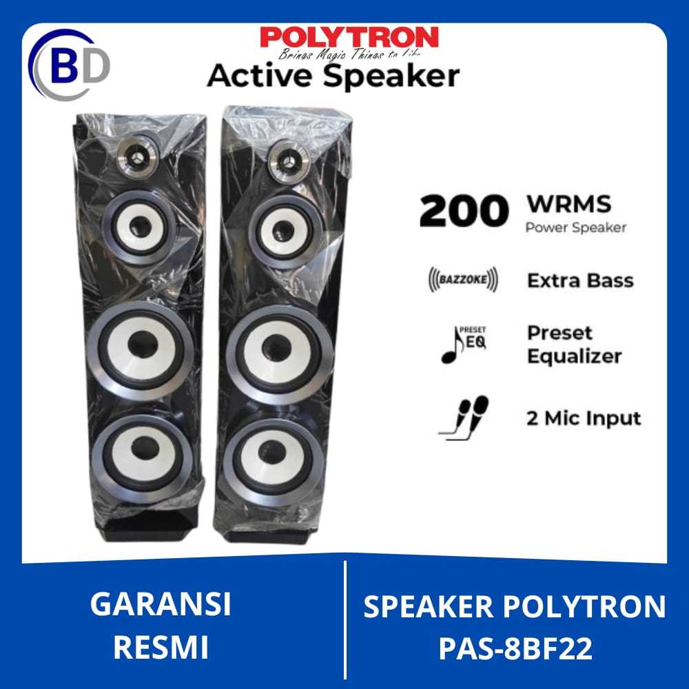 Jual Polytron Speaker Aktif Double Woofer 8 Inch PAS-8BF22 | Shopee ...